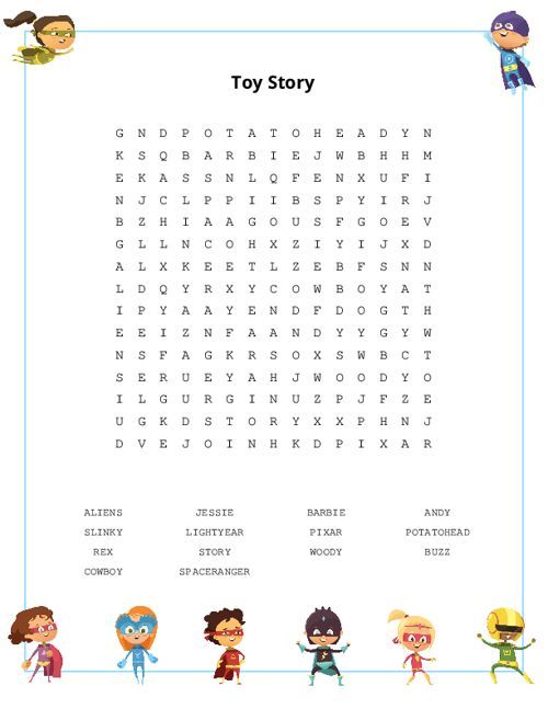 Toy Story Word Search