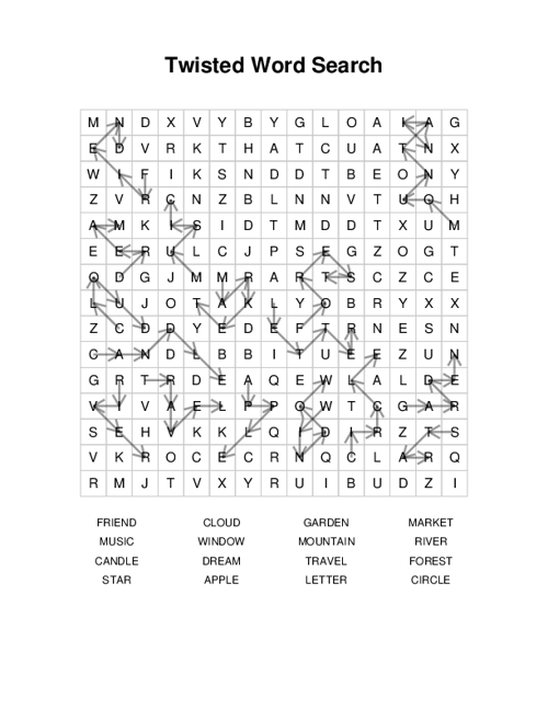 Twisted Word Search Generator | Snake-Style Word Hunt Puzzles